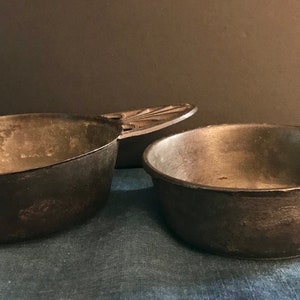 Antique Kenrick Cast Iron Porringer, Porridgers, One Initialed, Sold ...