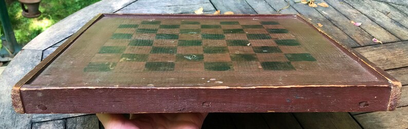 Antique Gameboard 19th C. Painted Checkerboard Checker Board | Etsy