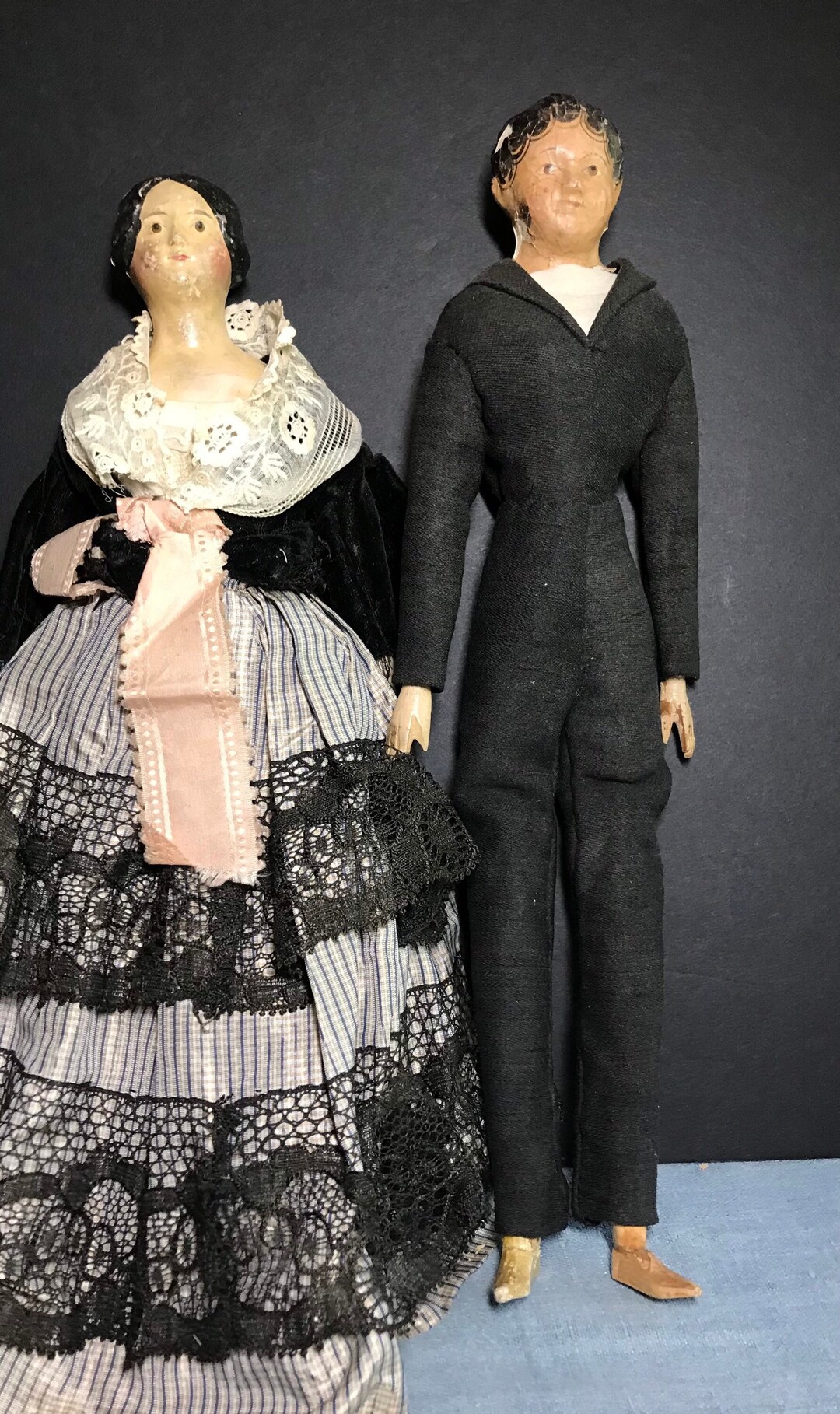 Antique Male Milliner's Doll, Wood and Kid Leather, Rare Man Doll ...