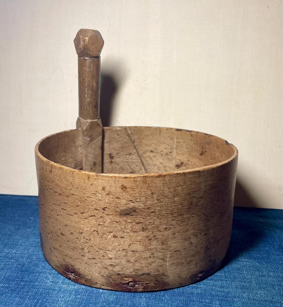 Antique Wood Piggin, Measure, Painted Handle - Etsy