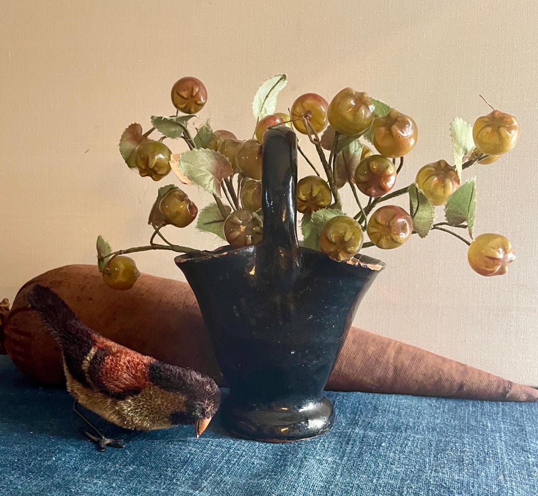 Antique Redware Basket With Handle - Etsy