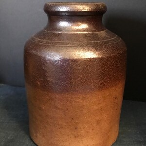 Antique English Saltglazed Stoneware Preserve Jar, Hoffmann, Strawberry ...