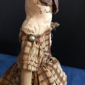 Antique Cloth Doll With Rolled Linen Arms and Legs, Painted Face - Etsy