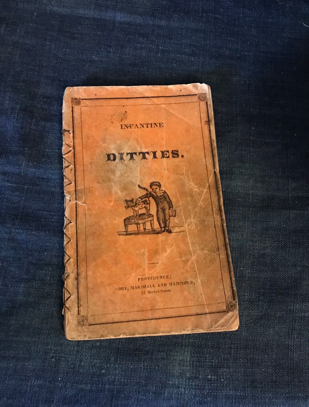 Antique Toy Book, Infantine Ditties, Providence, 1830 - Etsy