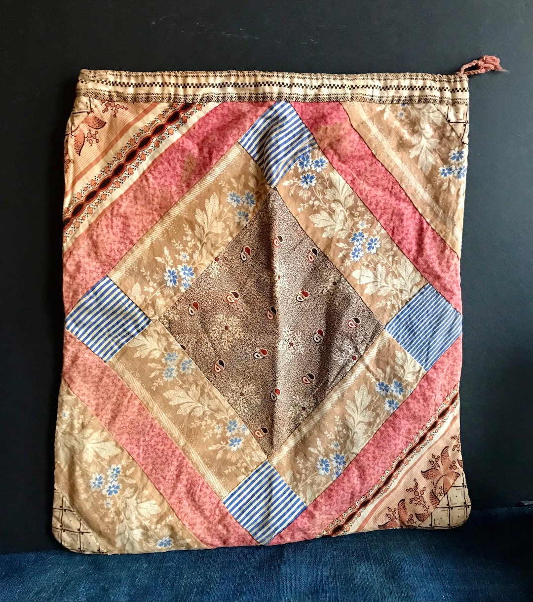 Antique Patchwork Privy Bag, Quilted Calicos , Pennsylvania - Etsy