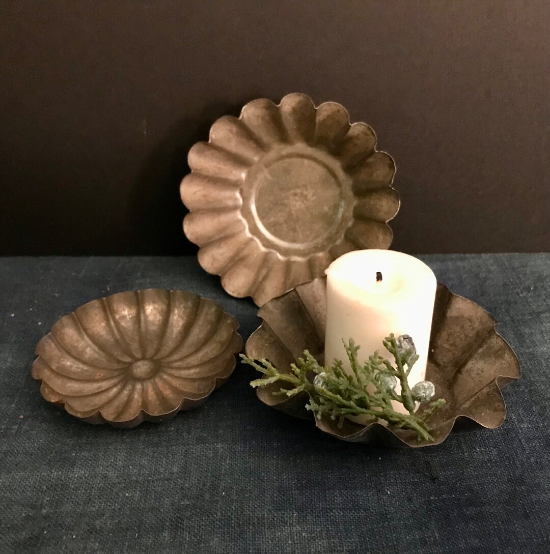 Antique Fluted Tin Tart Pans - Etsy