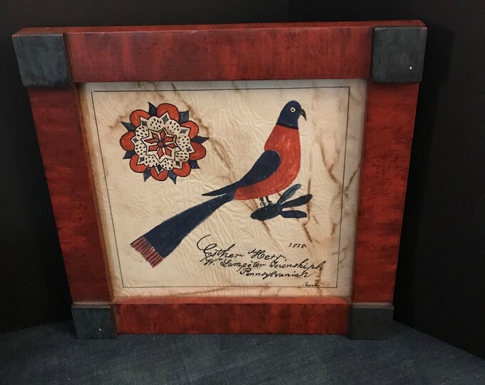 Vintage Joan Raab Folk Art Fraktur, Bookplate - Etsy