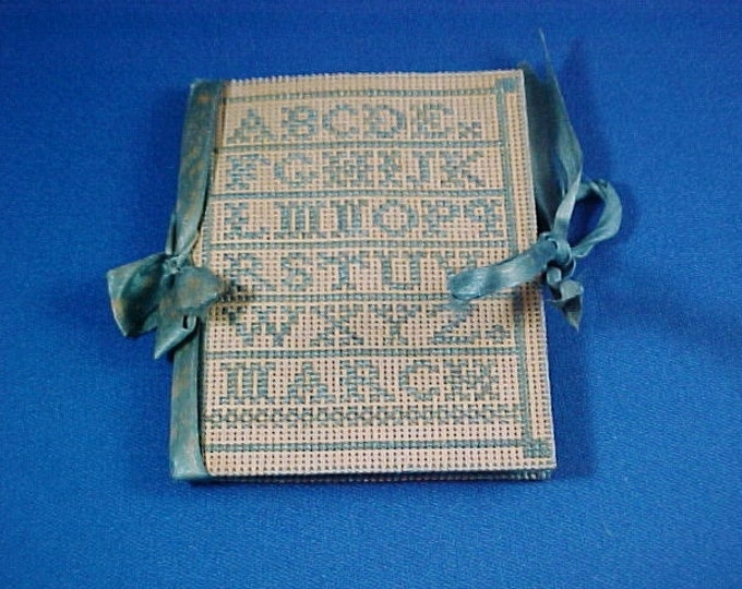 Antique Miniature Alphabet Sampler Needlebook, C 1830, Silk and Punch ...