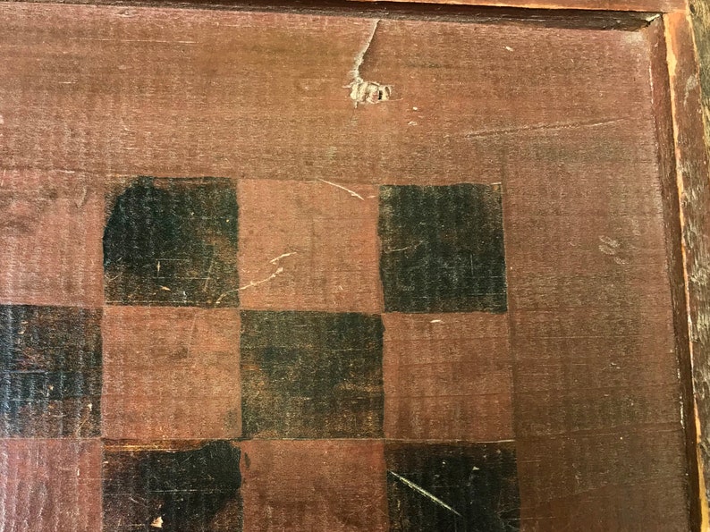 Antique Gameboard 19th C. Painted Checkerboard Checker Board | Etsy