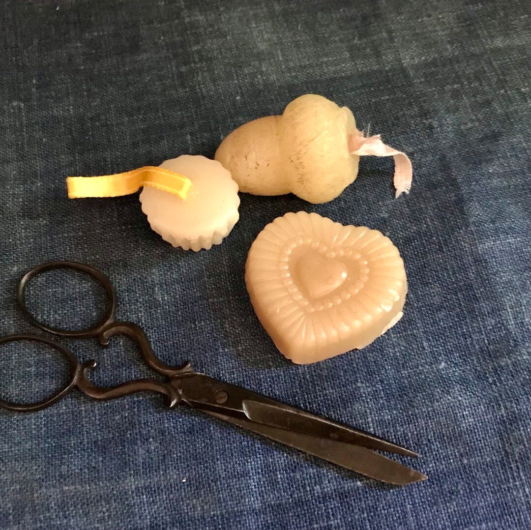 Antique Sewing Thread Wax, Waxers, Heart, Acorn, Tart - Etsy