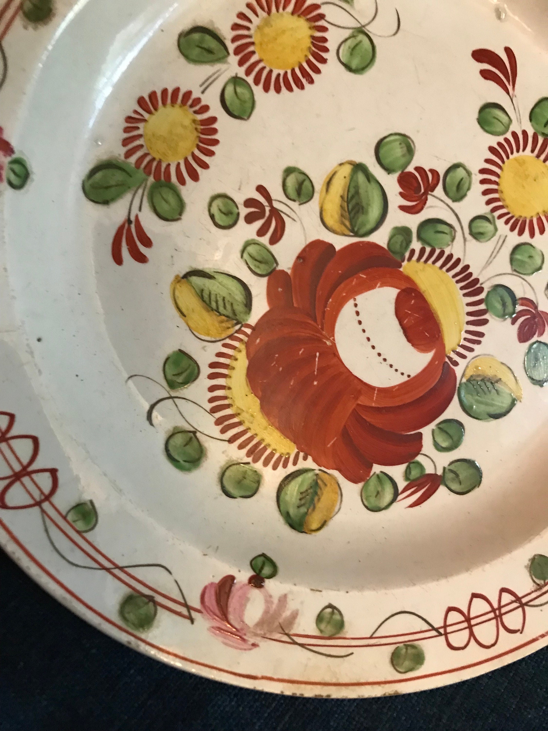 Antique Gaudy Dutch Plates, Kings Rose, Pearlware, 6 1/4" and 8" - Etsy