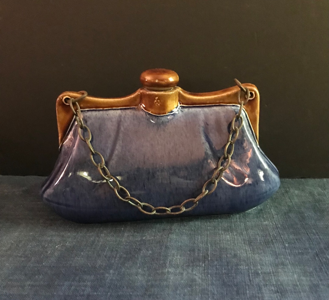 Antique Bourne Denby Pottery Purse Hot Water Bottle Etsy