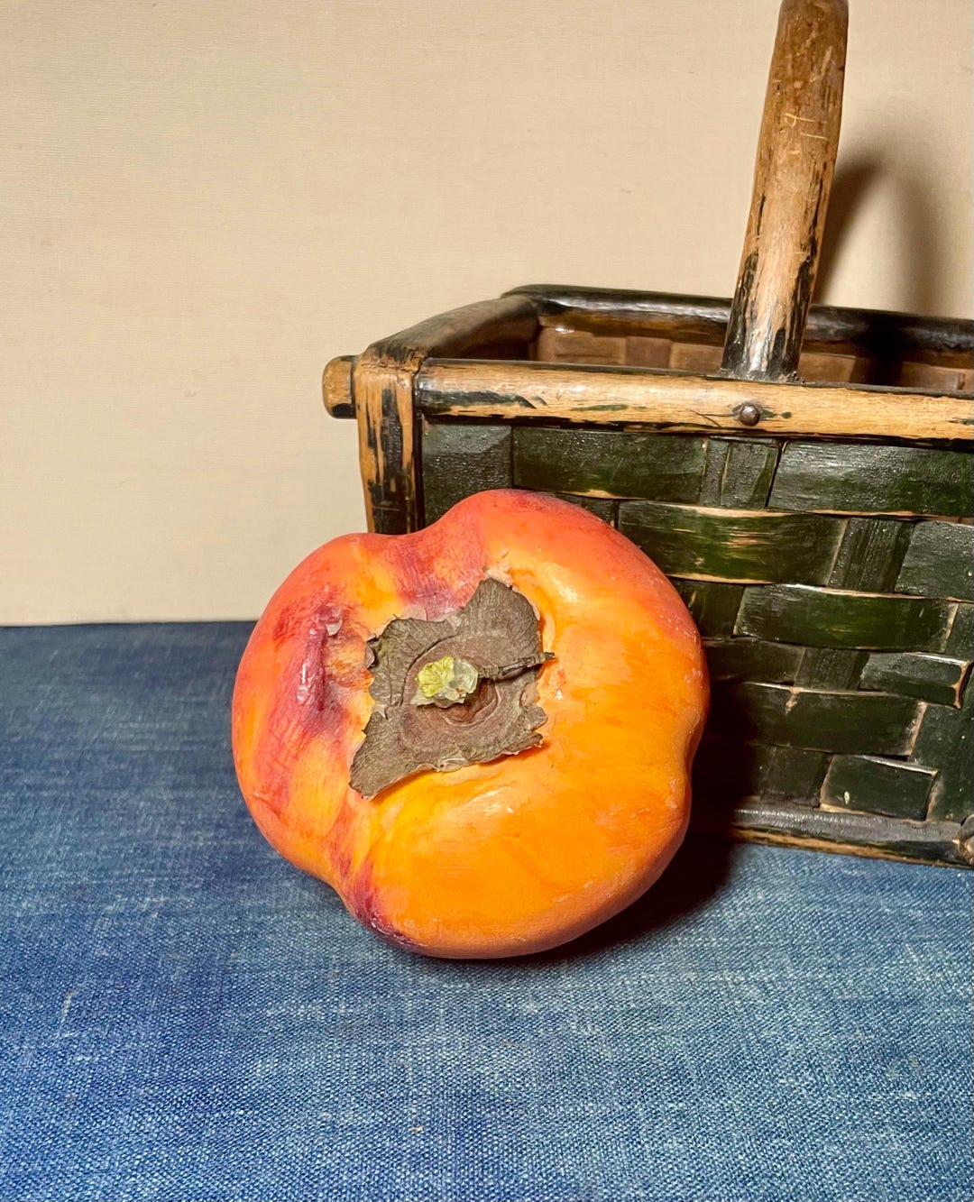 Vintage Stone Fruit, Large Persimmon - Etsy