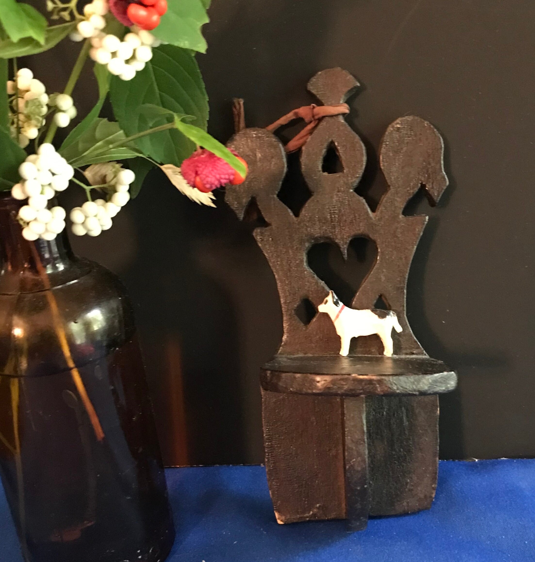 Antique Wall Shelf Miniature Cut Out Hearts Black Paint | Etsy