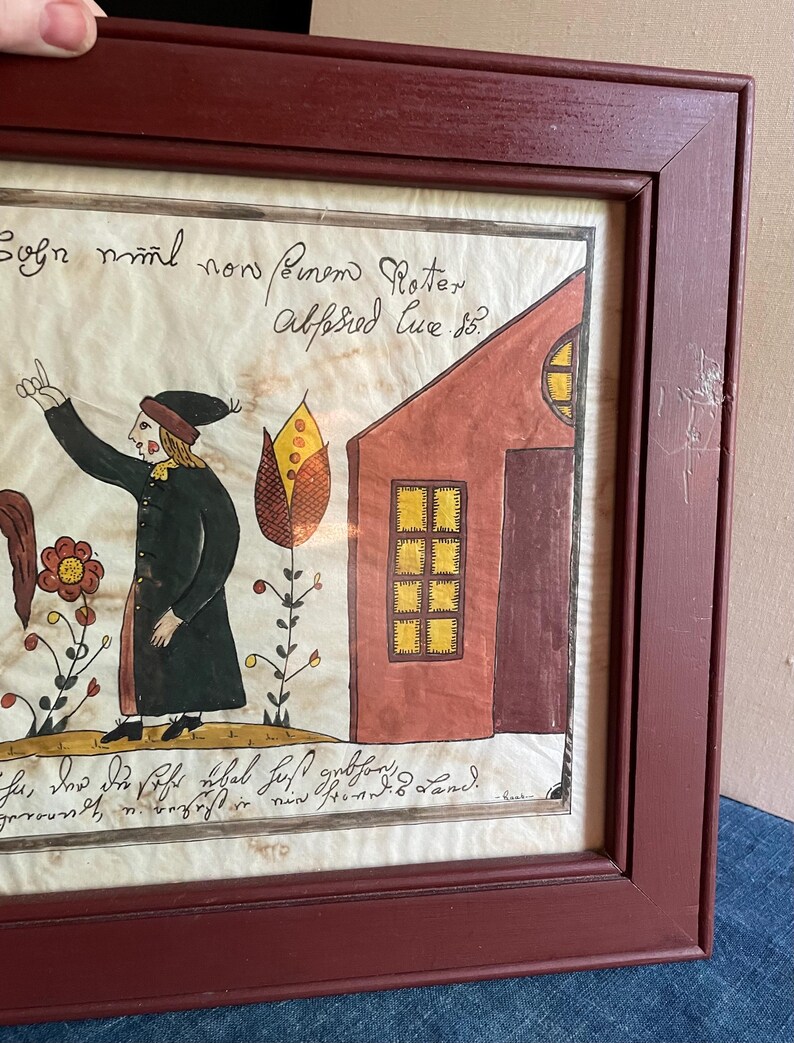 Vintage Joan Raab Folk Art Fraktur, the Prodigal Son, Plate One ...