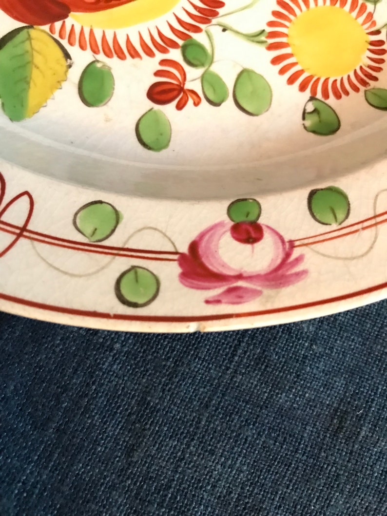 Antique Gaudy Dutch Plates, Kings Rose, Pearlware, 6 1/4" and 8" - Etsy