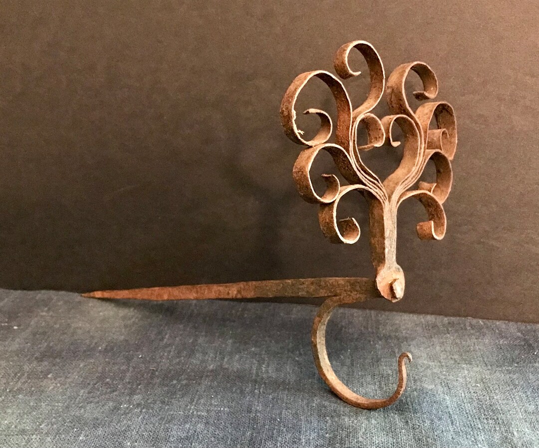 Antique 18th C. Wrought Iron Betty Lamp Hook Spike - Etsy