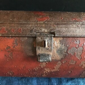 Antique Tin Hanging Candle Box in Red Paint - Etsy