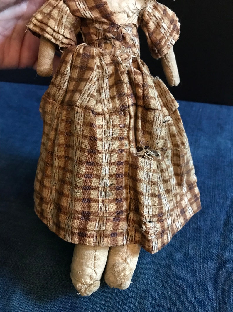 Antique Cloth Doll With Rolled Linen Arms and Legs, Painted Face - Etsy