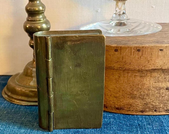 Antique Book Shaped Snuff Box, Brass - Etsy