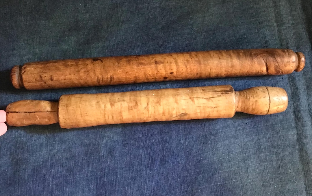 Antique Rolling Pins, Maple Burl or Tiger Maple, C. 1850 - Etsy