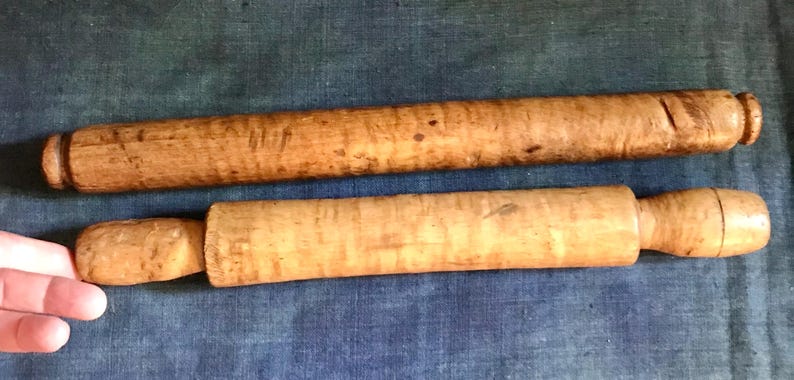 Antique Rolling Pins, Maple Burl or Tiger Maple, C. 1850 - Etsy
