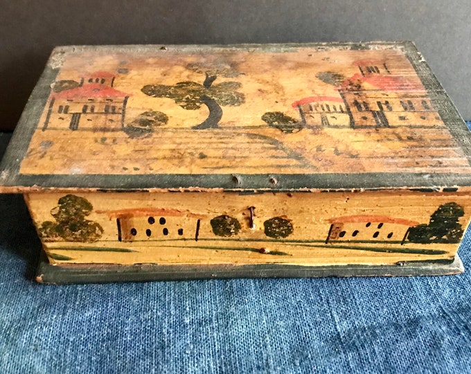 Antique Writing Box, Naive Erzgebirge Painted Box - Etsy