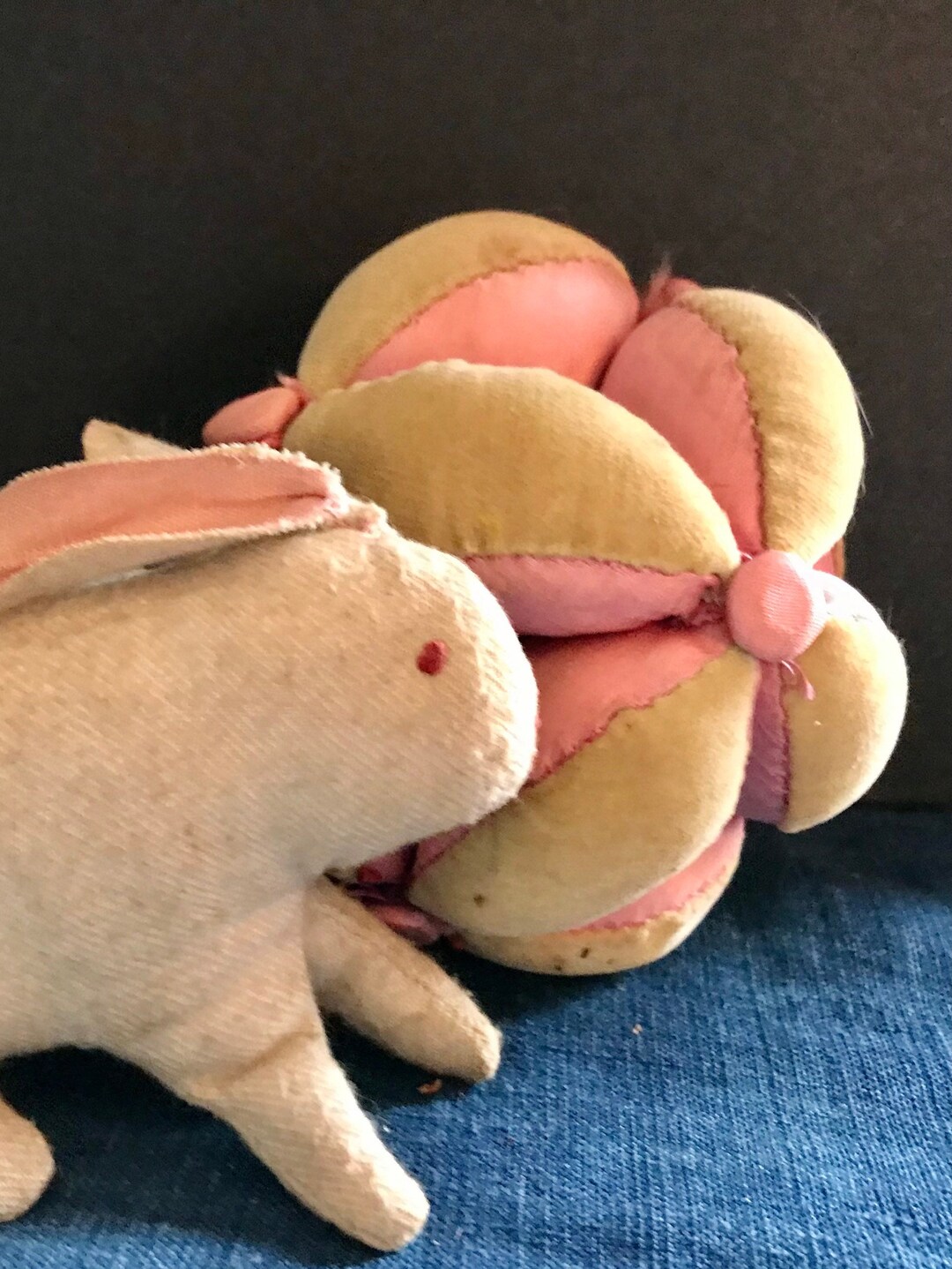 Vintage Puzzle Ball Pin Cushion, Pink and Light Brown - Etsy