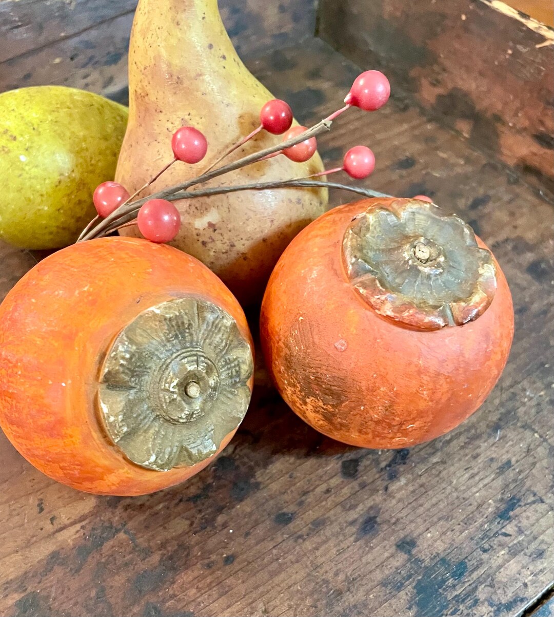 Antique Stone Fruit, Persimmons - Etsy