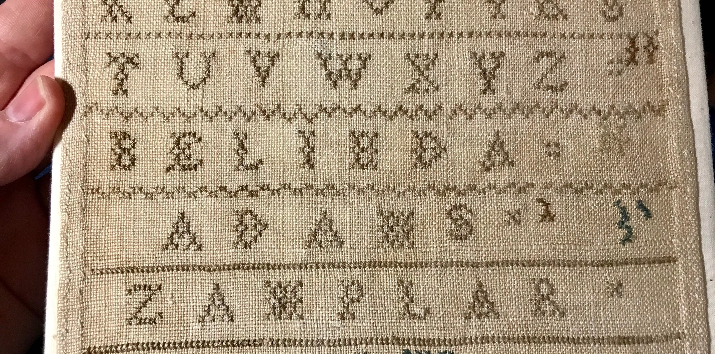 Antique Marking Sampler, Belinda Adams, Fairfield CT - Etsy
