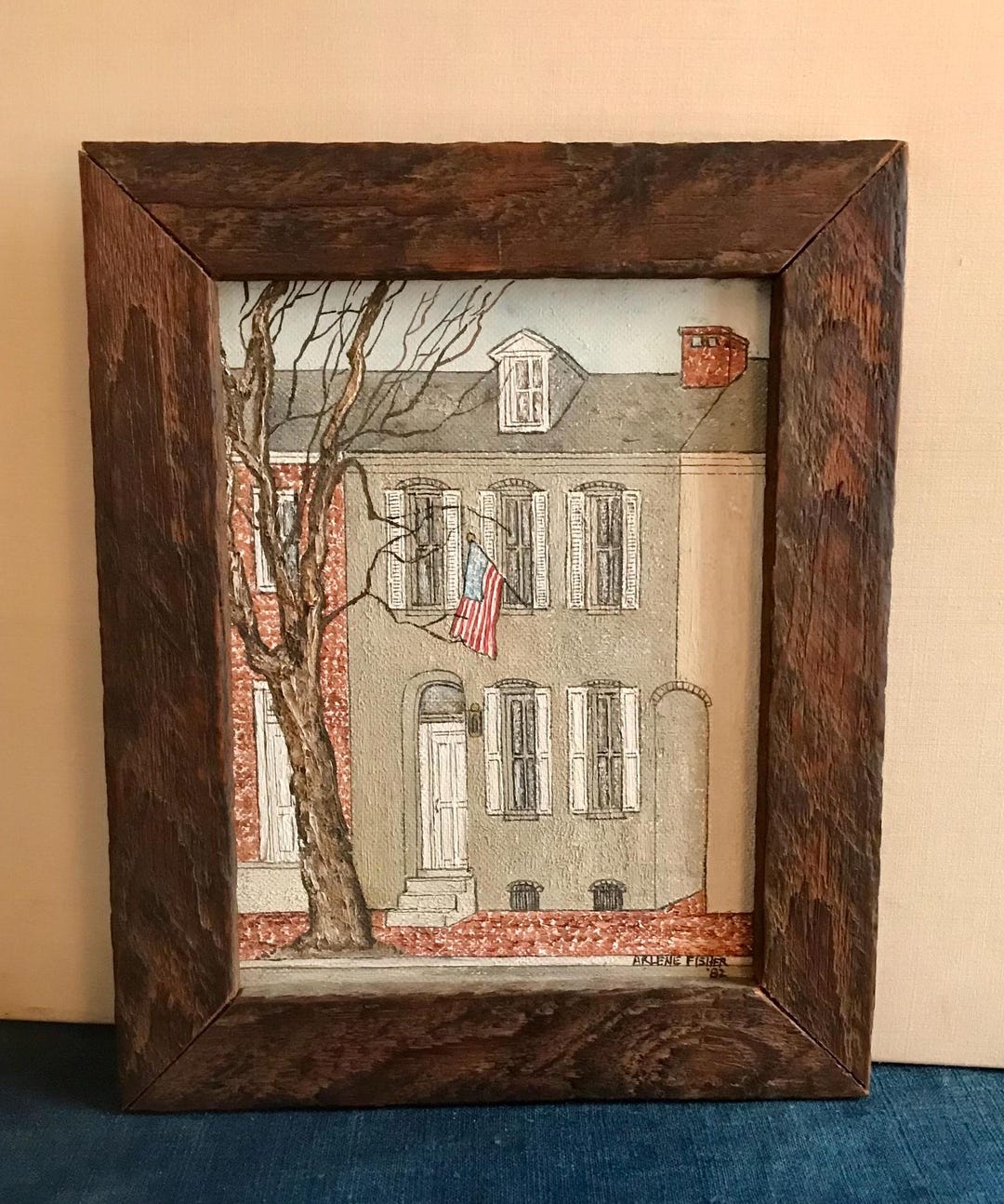 Vintage Arlene Fisher Oil Painting, PA Folk Artist - Etsy