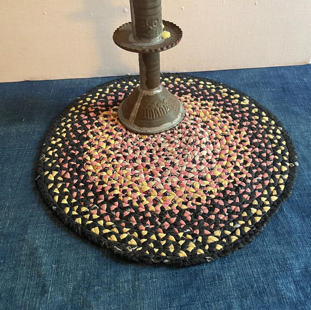 Antique Braided Candle Mat - Etsy