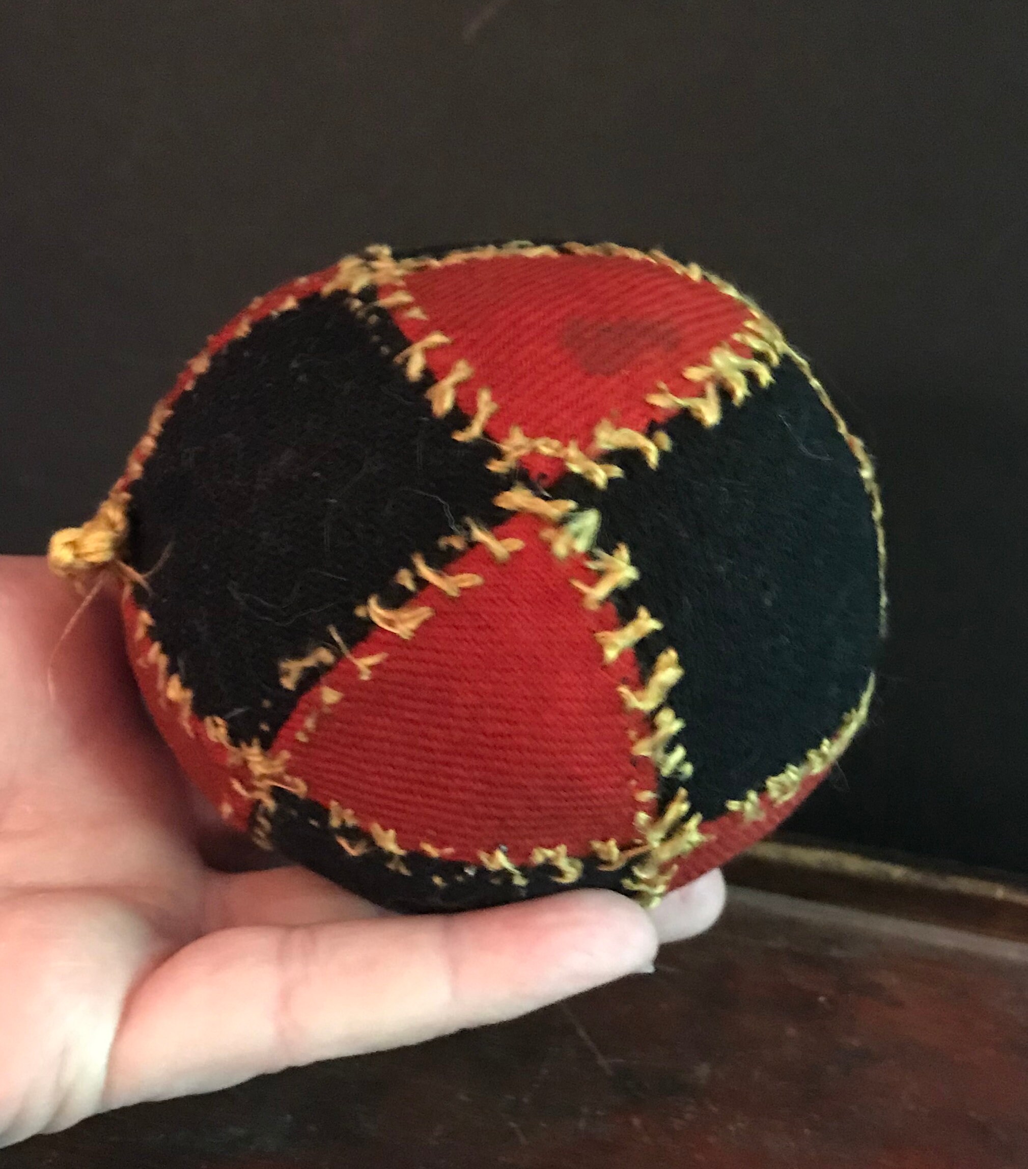 Antique Amish Sewing Ball, Red and Black Patchwork - Etsy