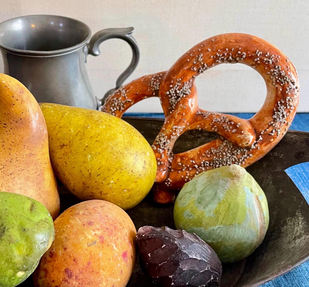Sold— for J Only—antique Pottery Salted Pretzel Flask, Youst Brewery ...
