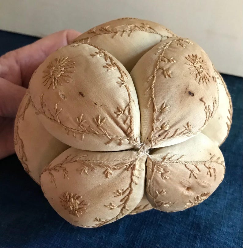 Antique Amish Puzzle Ball, Embroidered White, Made for a Wedding - Etsy