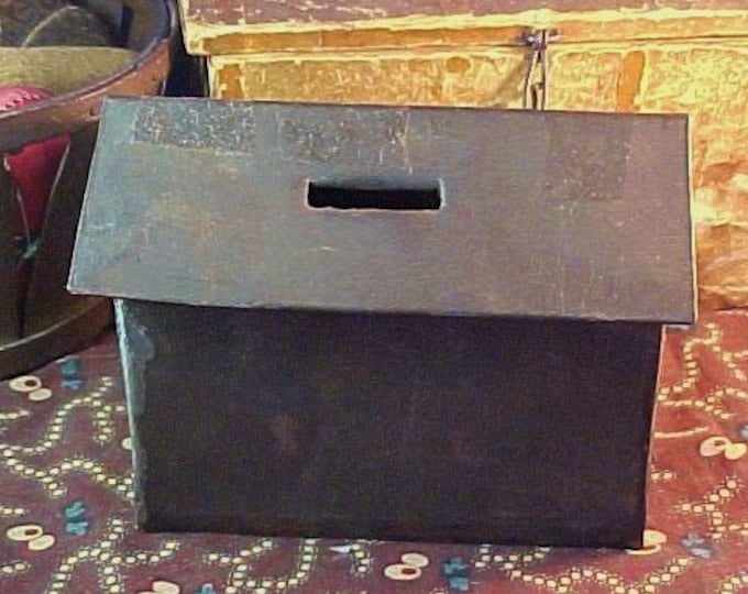 Antique Primitive Tin Bank Large House Antique Folk Art - Etsy