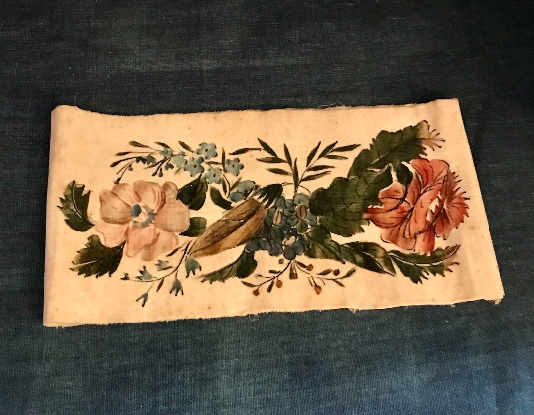 Antique Theorem on Velvet, Flowers - Etsy