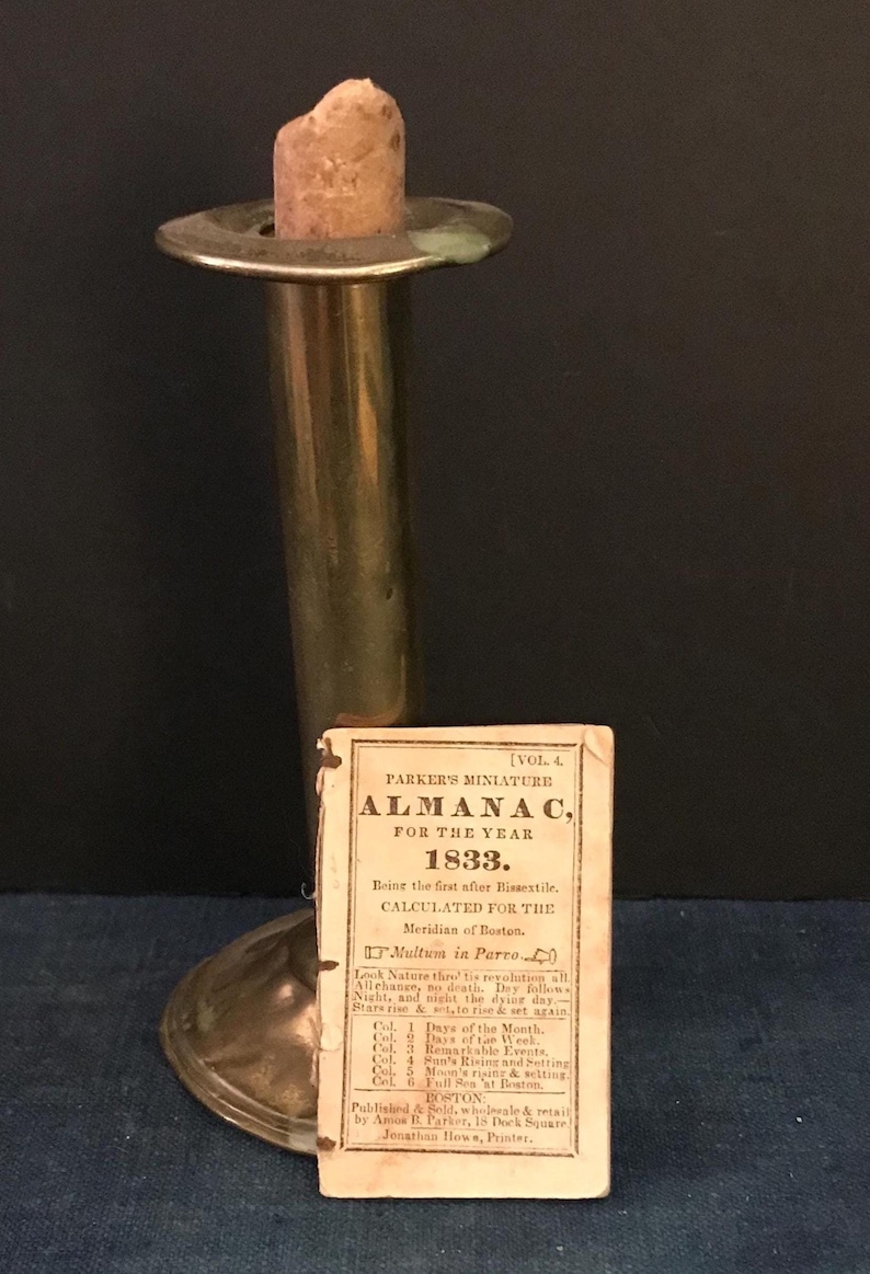 Antique Parker's Miniature Almanac, 1833, Boston - Etsy