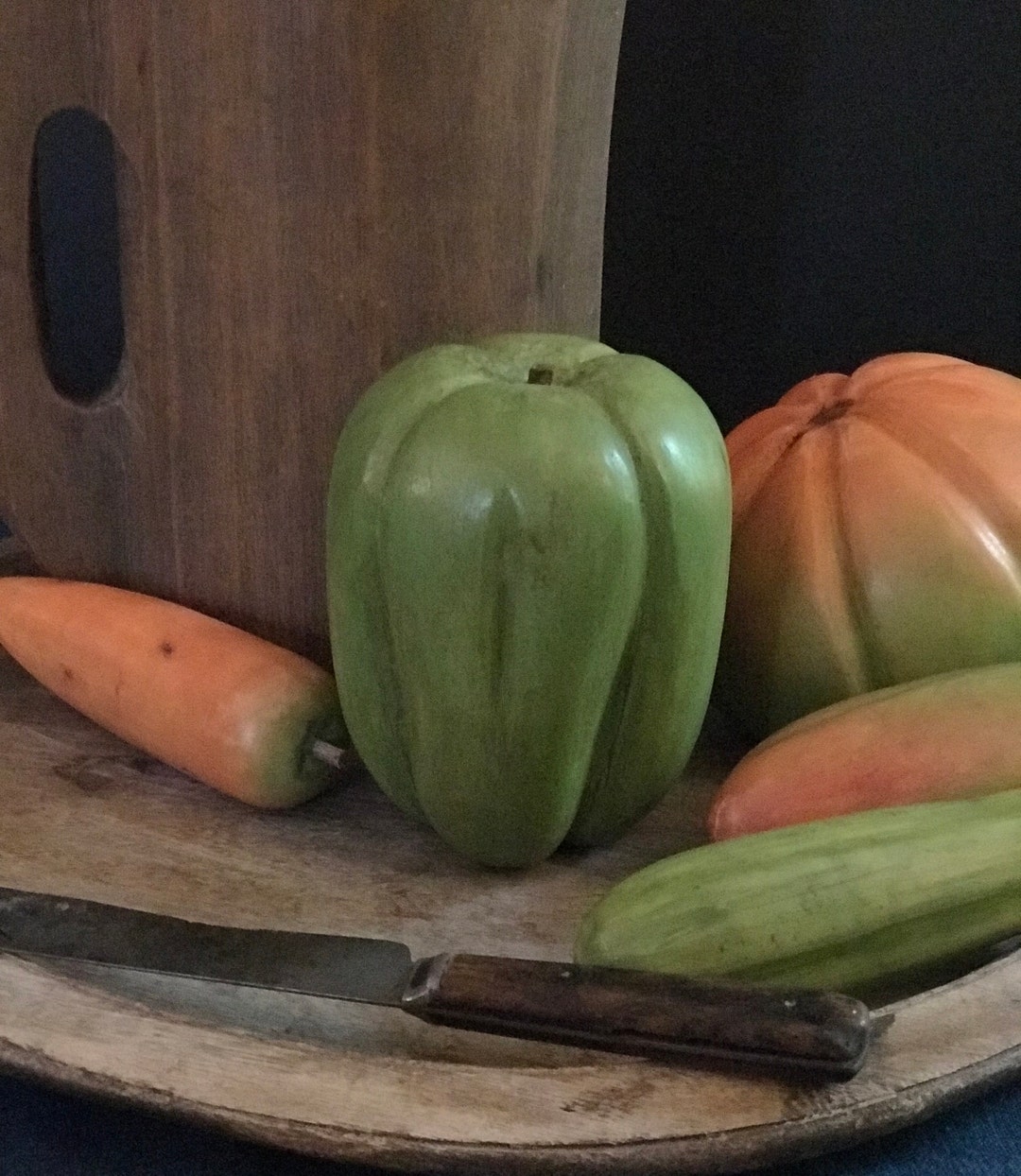 Vintage Italian Marble Stone Vegetable, Large Green Pepper - Etsy