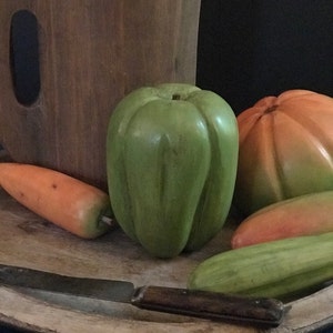 Vintage Italian Marble Stone Vegetable, Large Green Pepper - Etsy