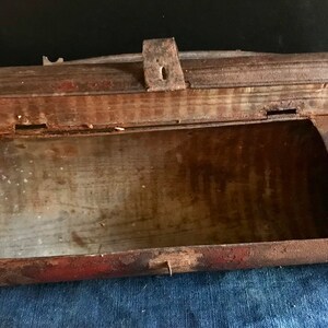 Antique Tin Hanging Candle Box in Red Paint - Etsy