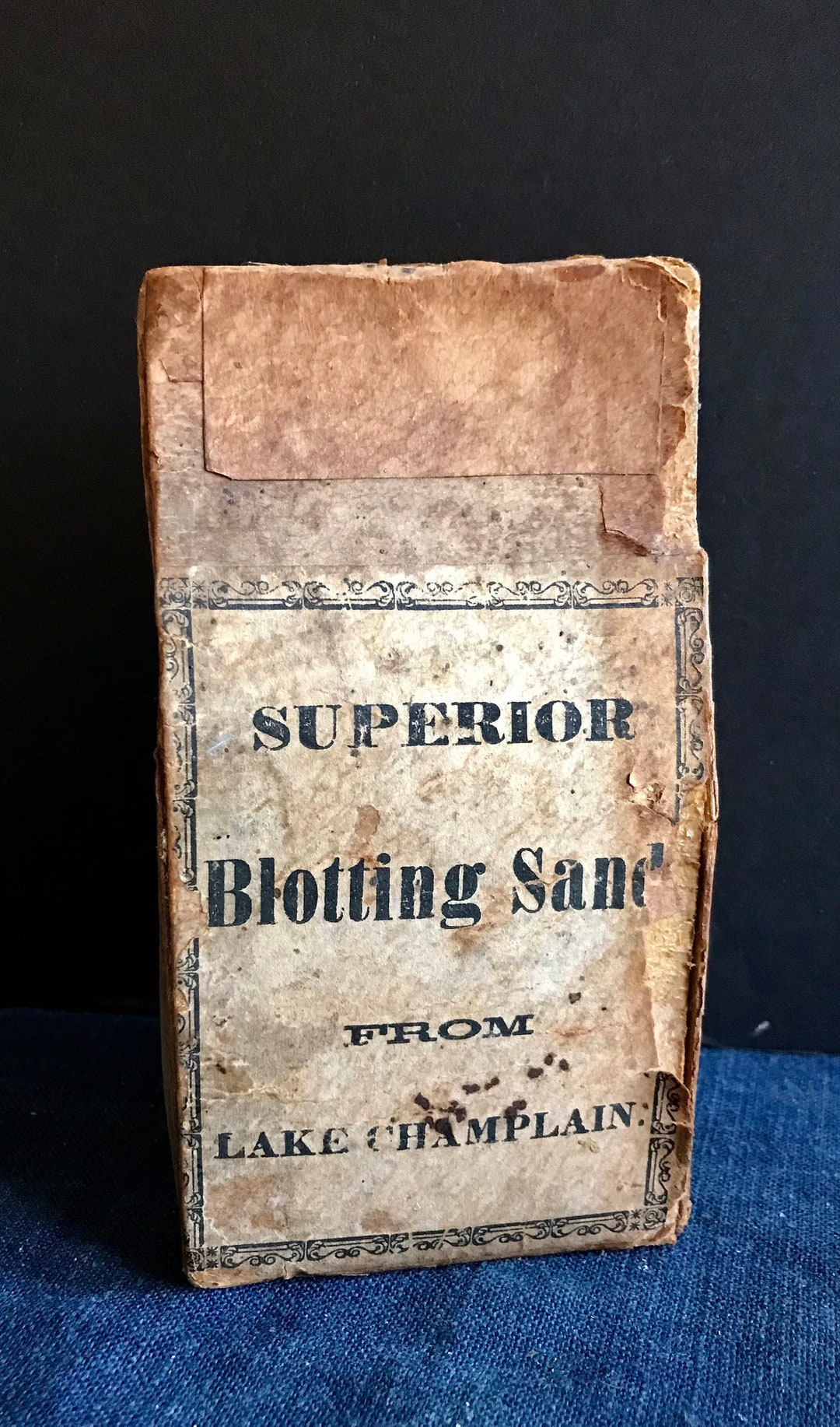 Antique Blotting Sand Container, Lake Champlain, for Filling Sander, C ...