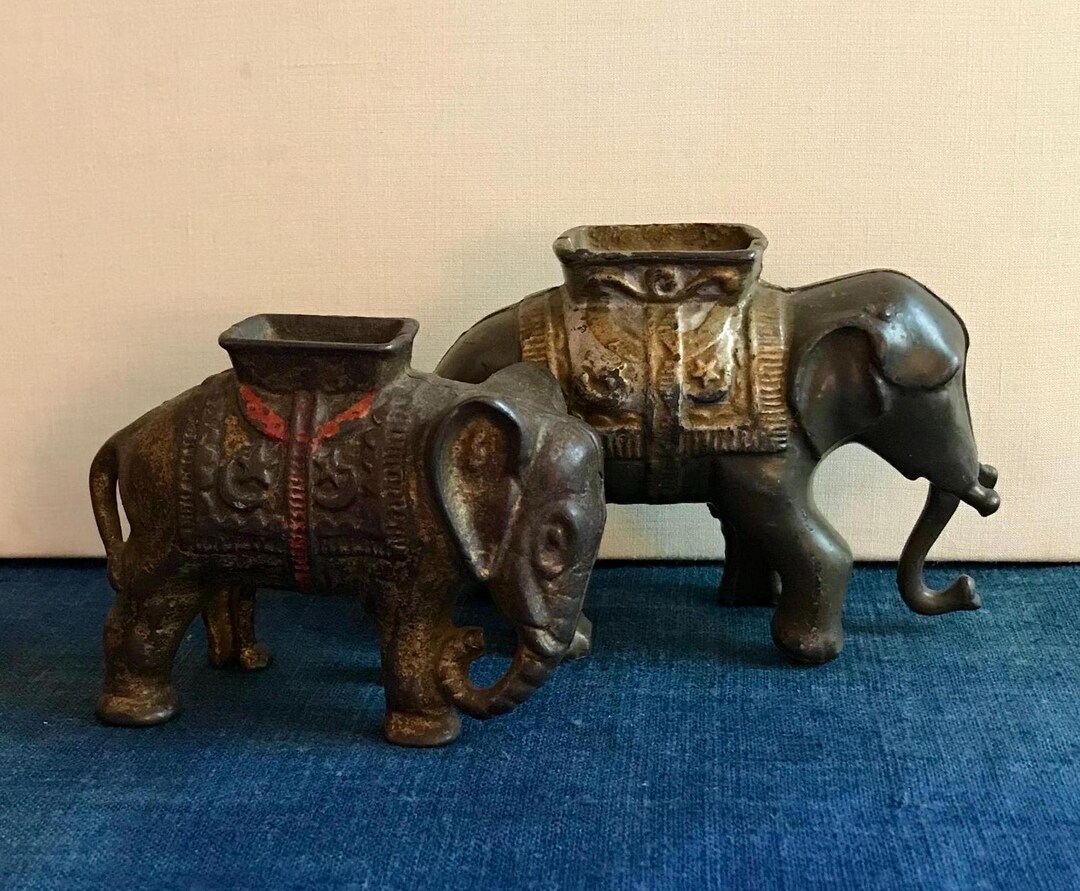 Antique Cast Iron Still Banks, Elephants, A C Williams - Etsy