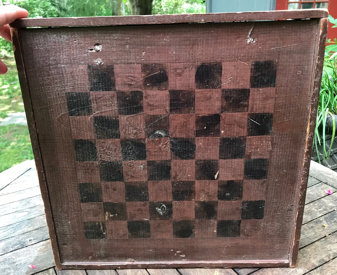 Antique Gameboard, 19th C. Painted Checkerboard, Checker Board - Etsy