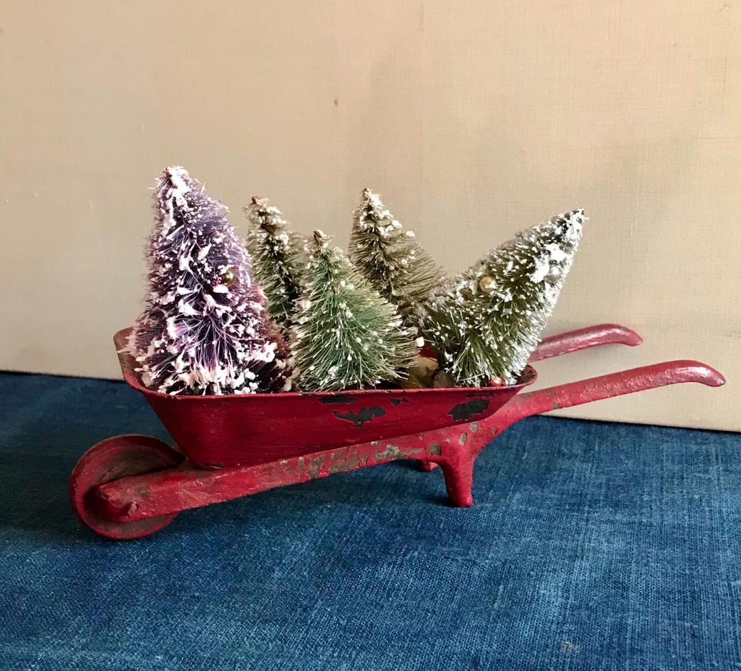 Antique Tin Toy Miniature Wheelbarrows Painted Red - Etsy