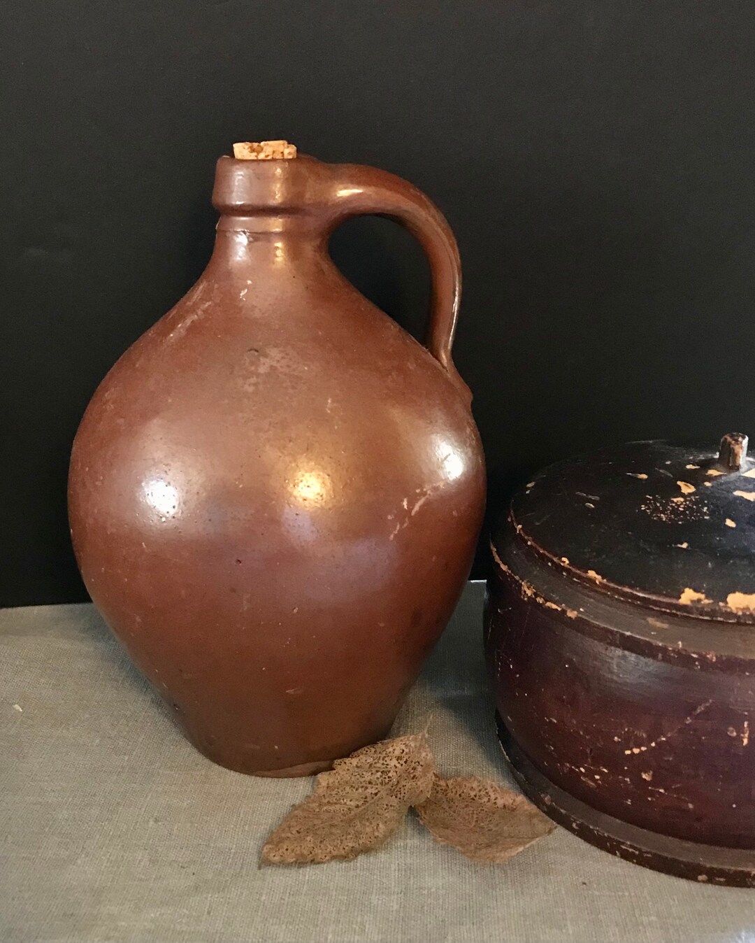 Antique American Redware Pottery Whiskey Jug - Etsy