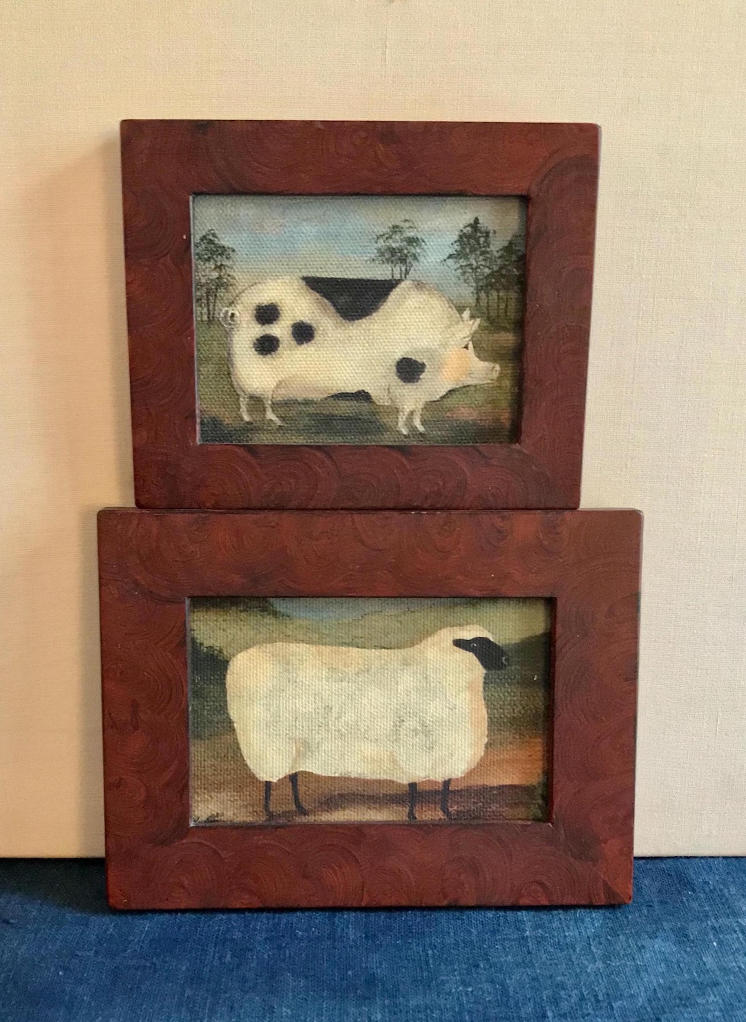 Vintage Sue Nagle Miniature Paintings, Folk Art - Etsy
