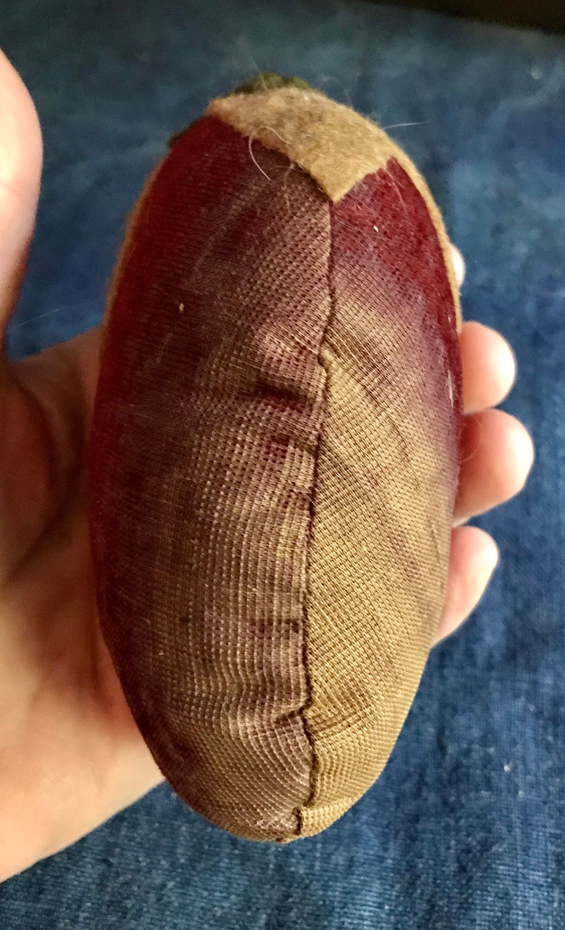 Antique Velvet Fruit Pin Cushion Large Strawberry - Etsy