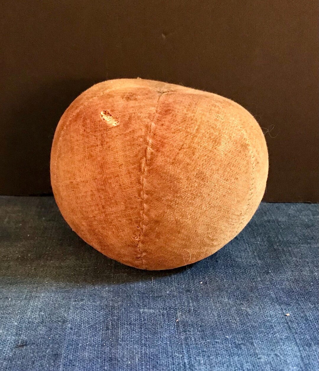 Antique Velvet Fruit Pincushion, Pin Cushion, Large Apple - Etsy