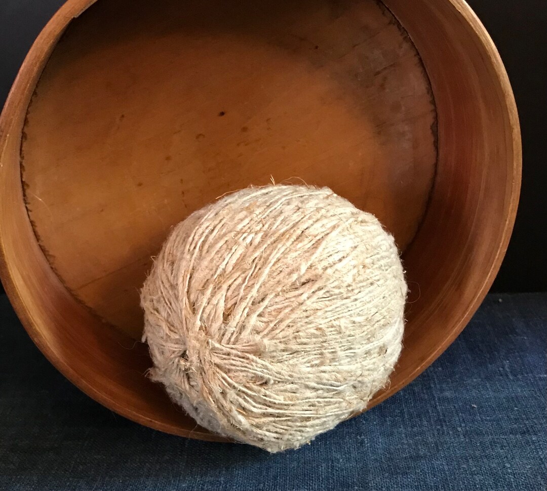 Antique Ball of Coarse Linen Thread, Flax, Wound on Spindle - Etsy